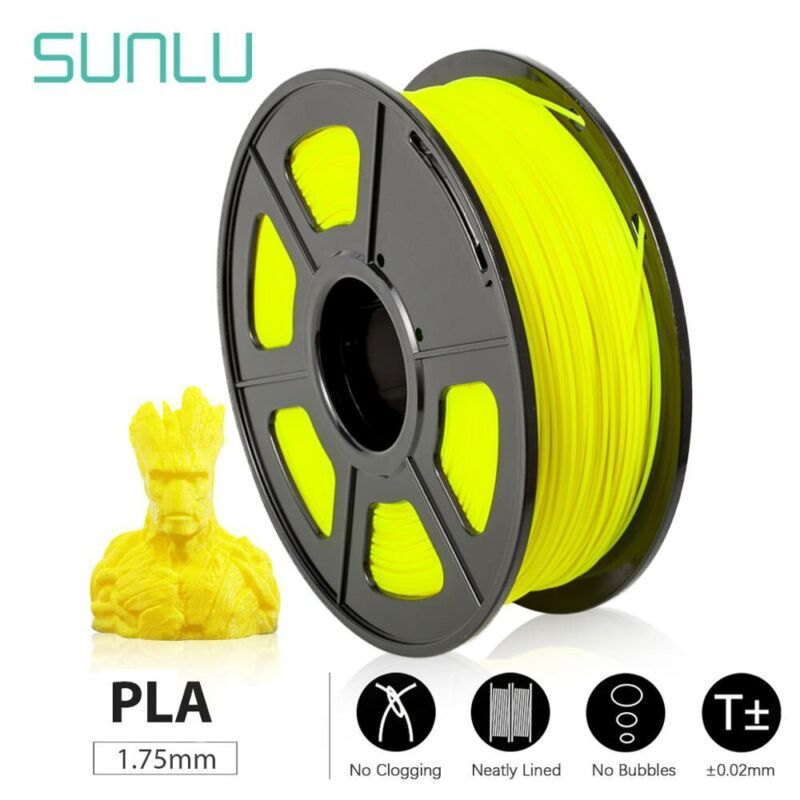Sunlu Yellow PLA 1.75mm Filament | Grit3D